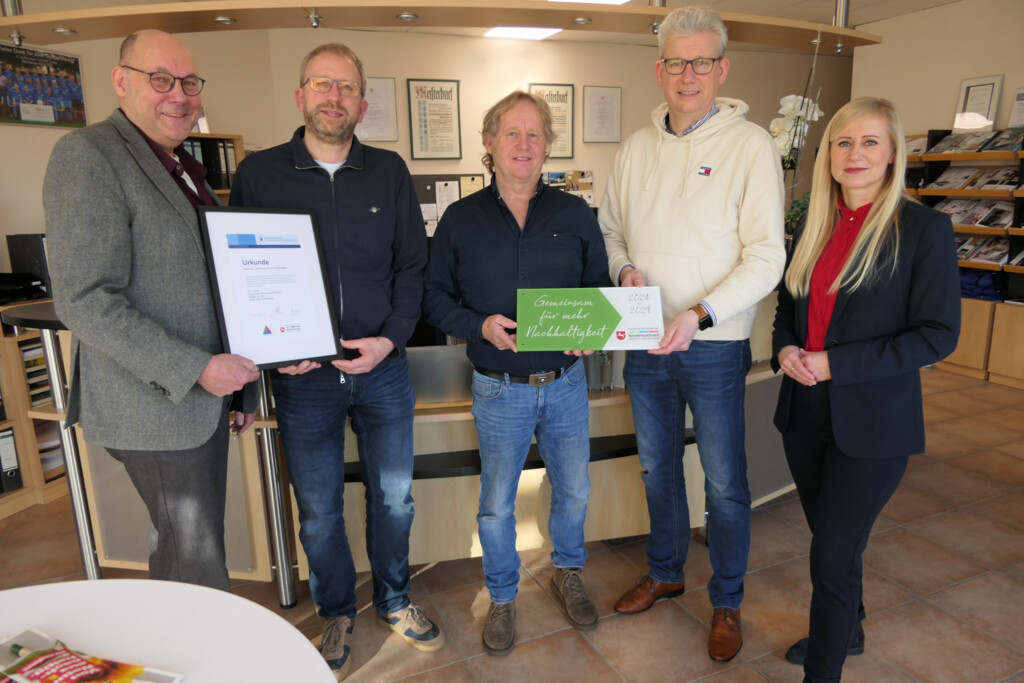 Urkunde für Nachhaltigkeit - Handwerkskammer Oldenburg